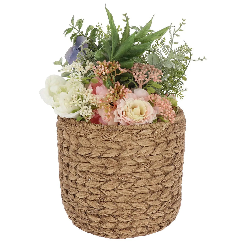Stone Weave Plaited Planter Large - Barrington Country Homewares