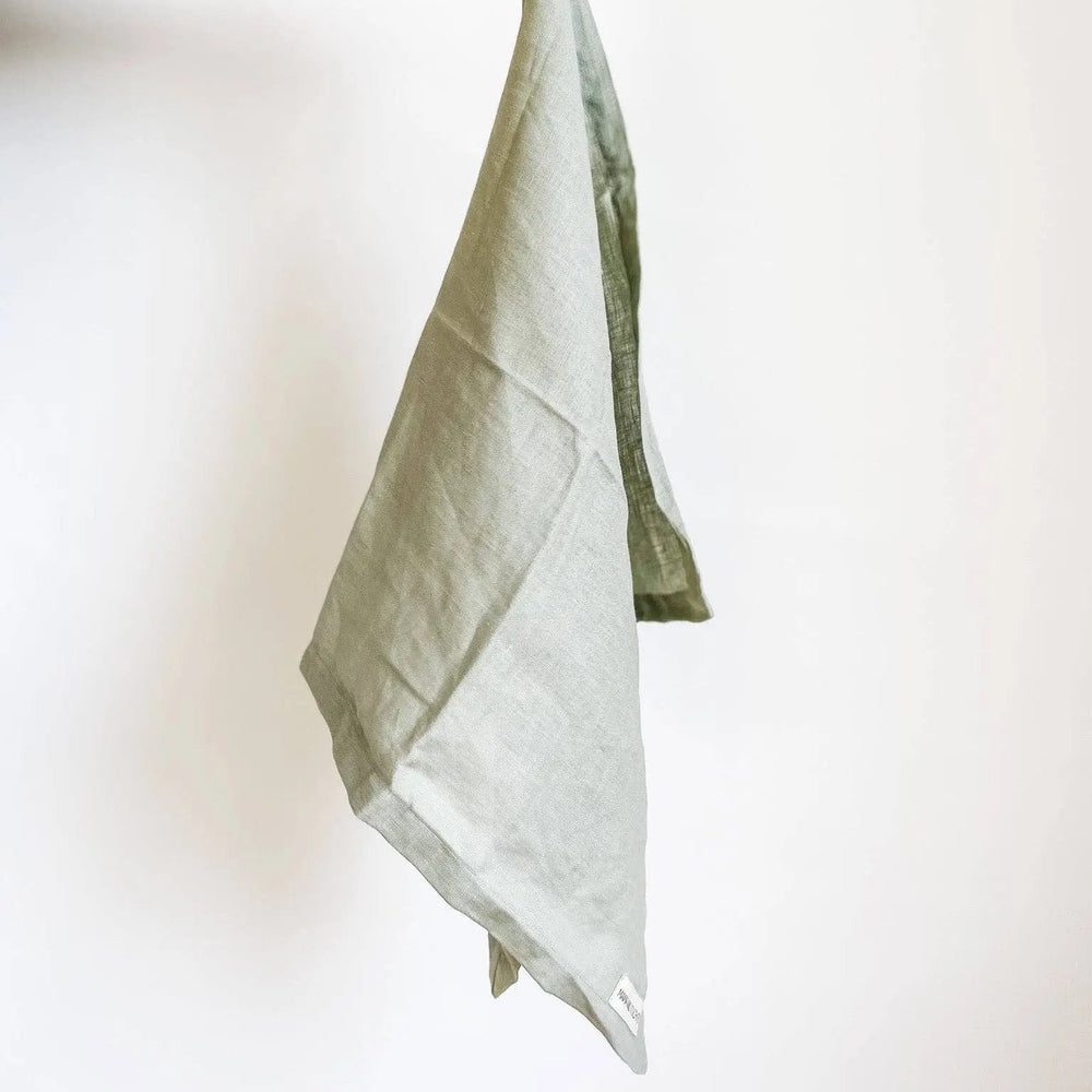Pure French Linen Tea Towel - Pistachio