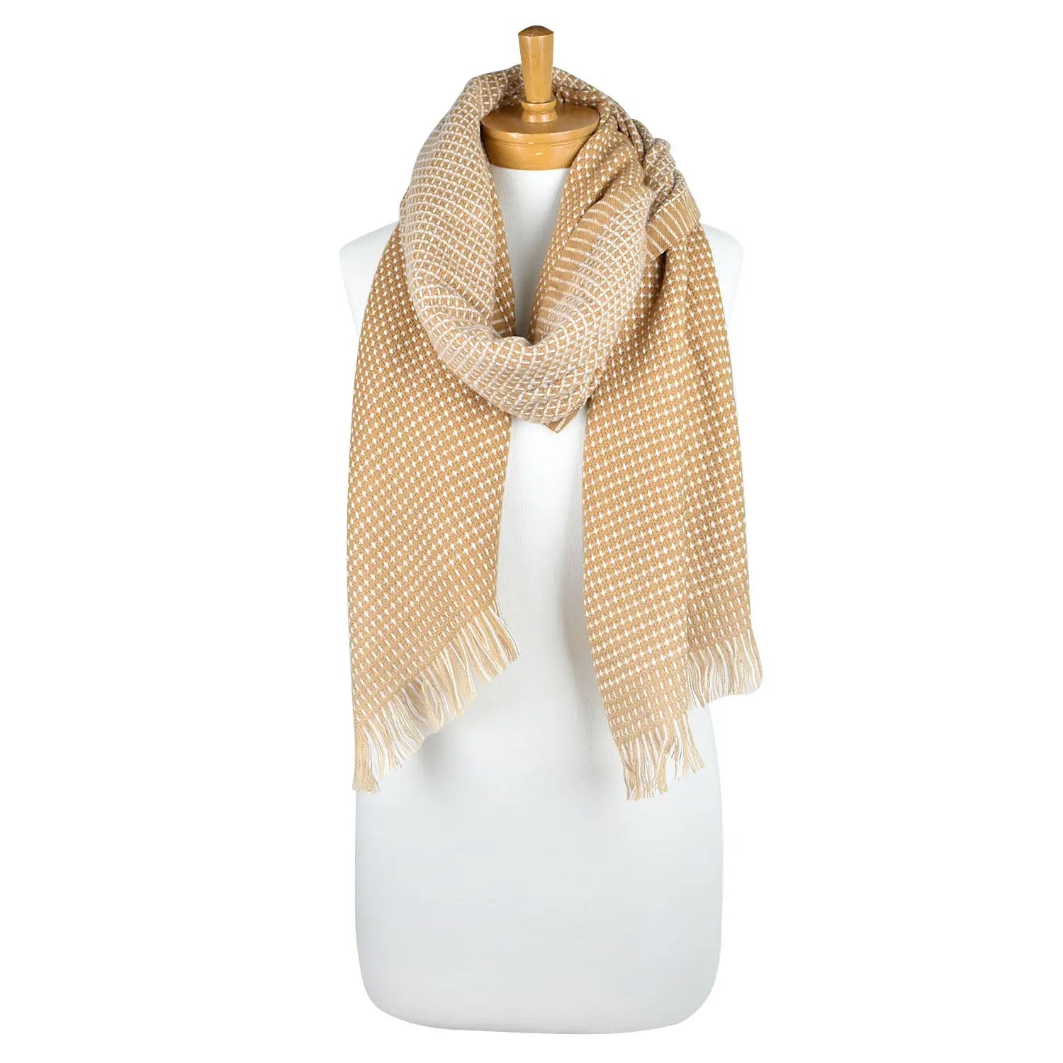 Scarf Reversible Check - Camel - Barrington Country Homewares