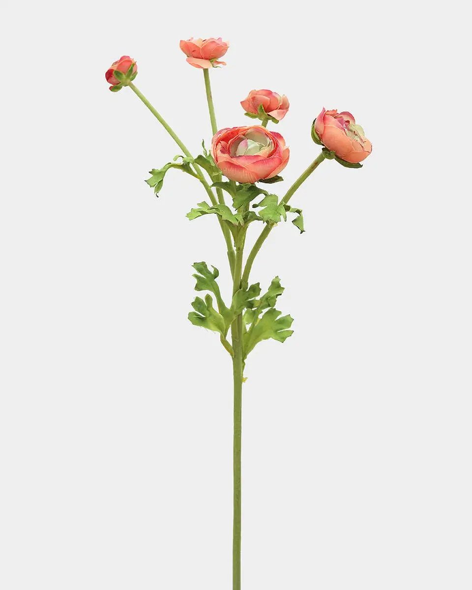 Real Touch Coral Ranunculus Stem - Prestige Range